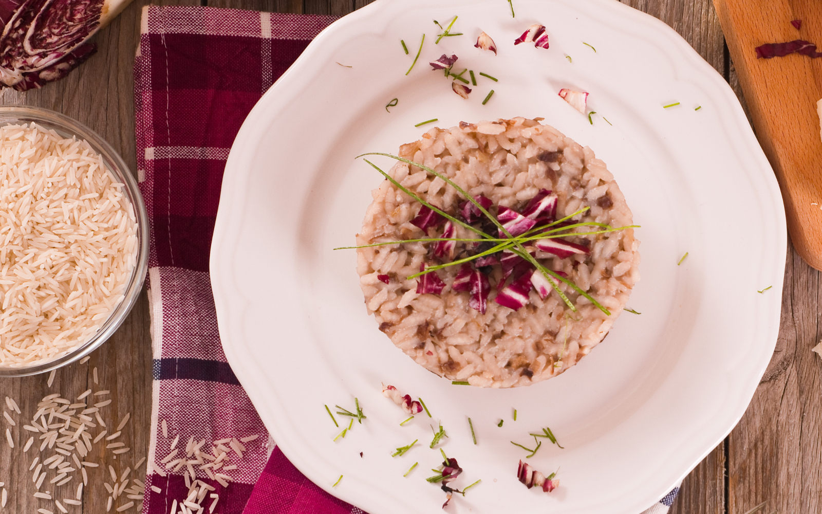 Risotto al radicchio rosso di Treviso IGP e casatella trevigiana DOP ...